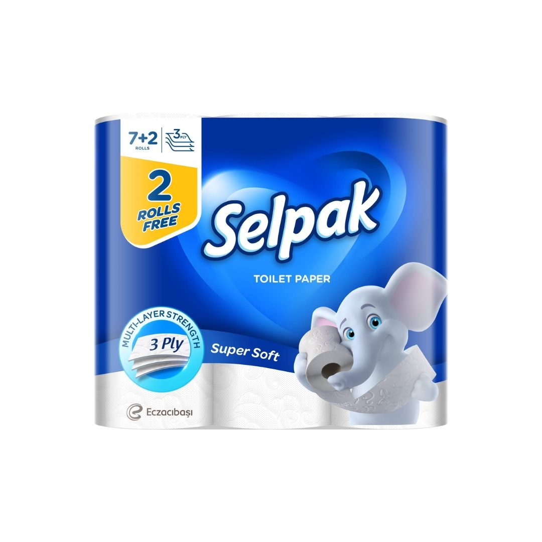Selpak Toilet Paper 7+2 Rolls Pack 140s 3ply - Halil Store | Authentic ...
